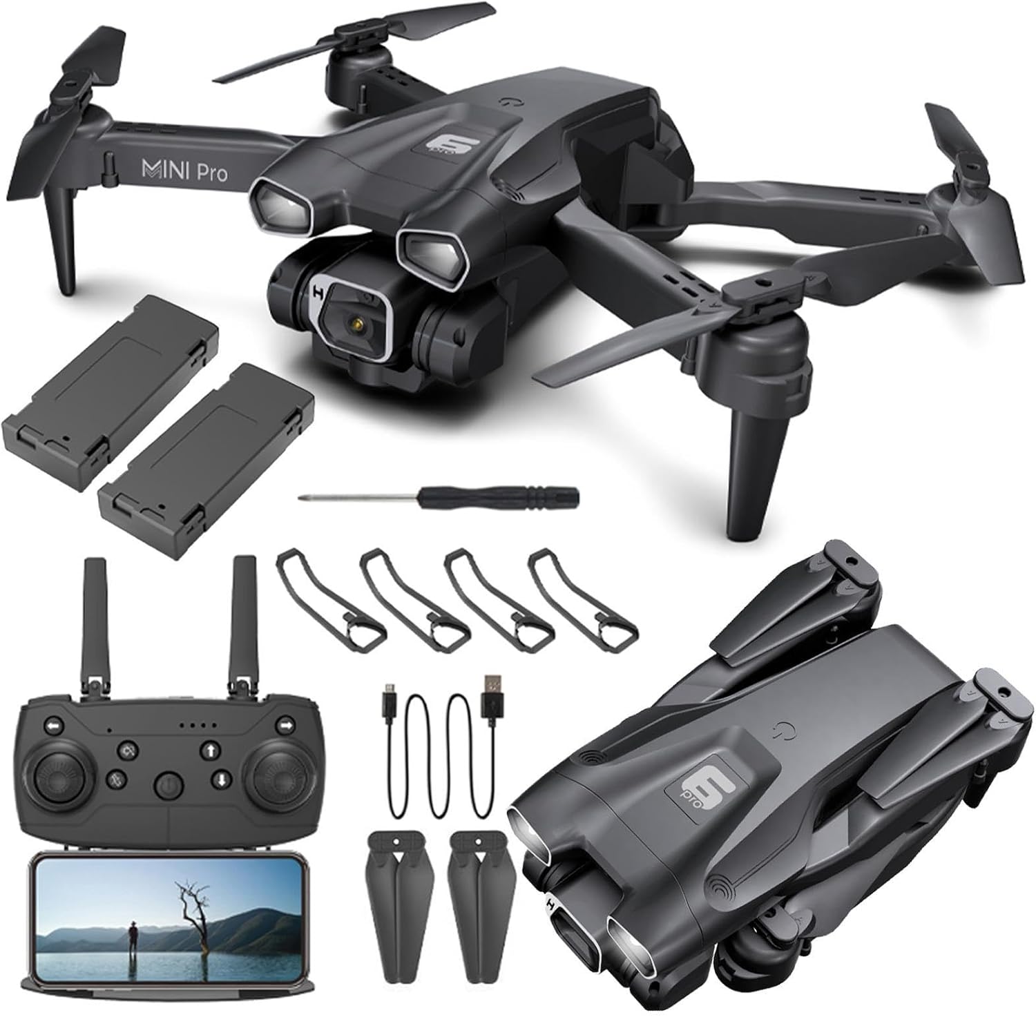 Dron para adultos y niños, helicóptero cuadricóptero RC con retención ...