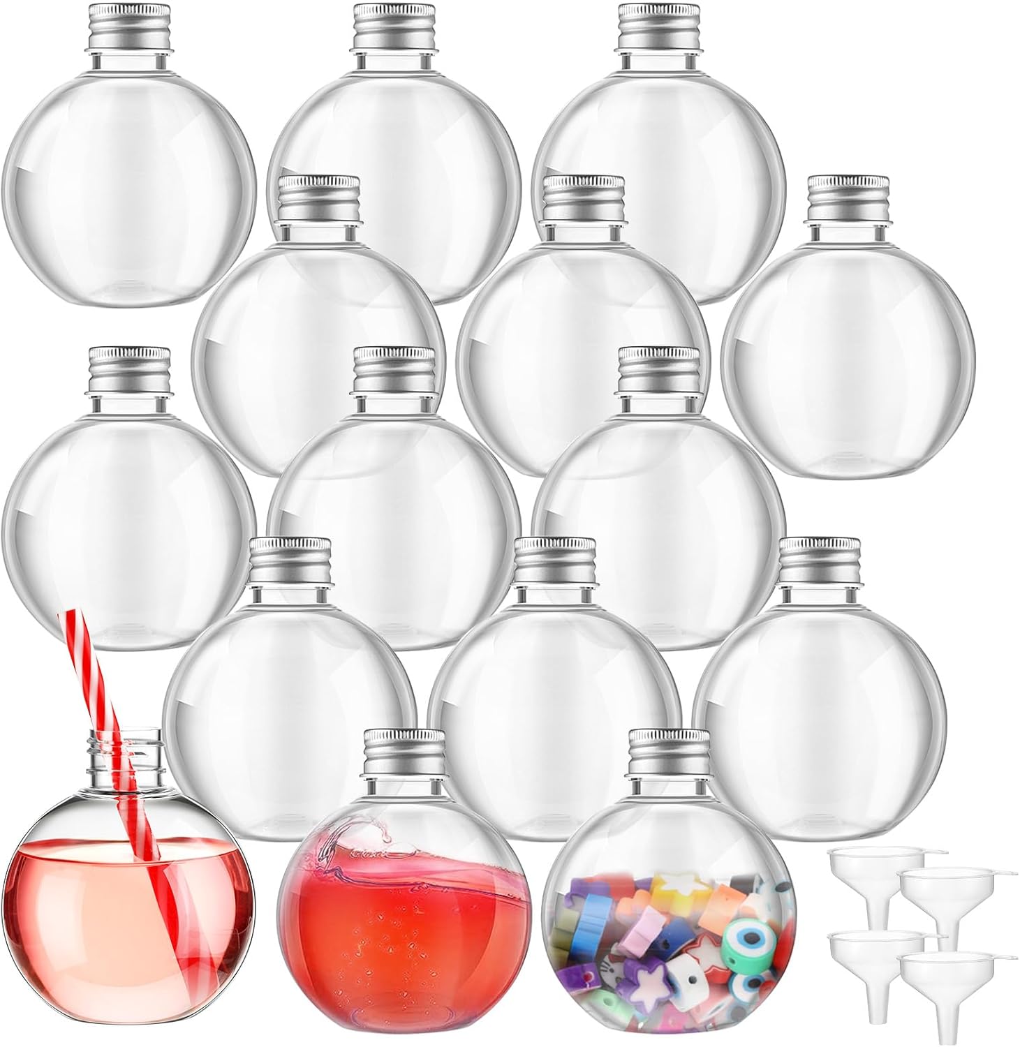 Amazon.com: Jinei 15 Pcs 6 oz Spherical Plastic Potion Bottles Ball ...