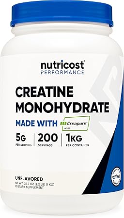 Amazon.com: Nutricost Creapure® Creatine Monohydrate Powder 1KG ...