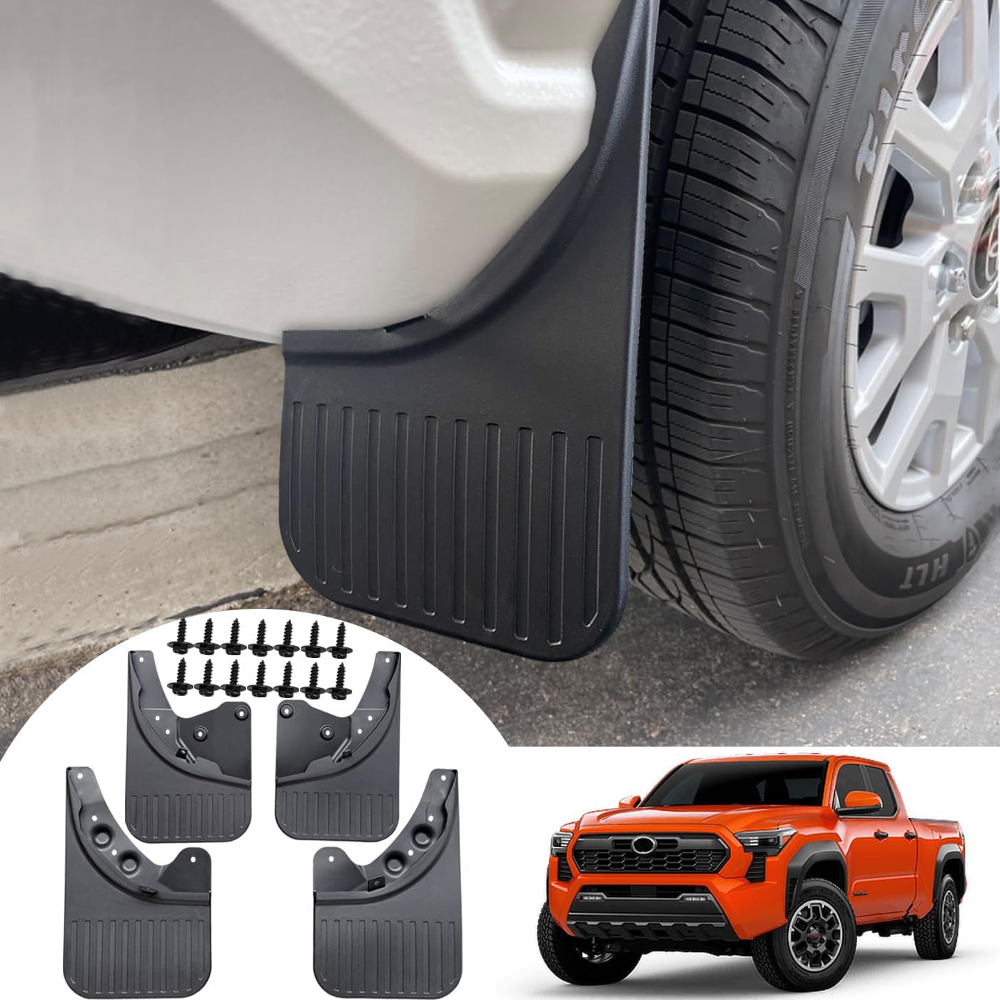 Amazon.com: Mud Flaps Compatible with Toyota Tacoma 2024 2025 - No ...