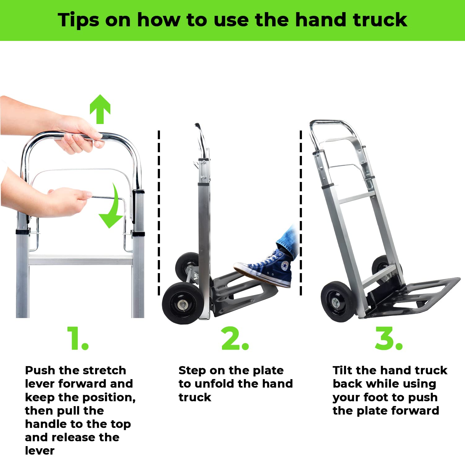 Buy WMR Heavy Duty Folding Sack Truck | Aluminium Trolley On Wheels ...