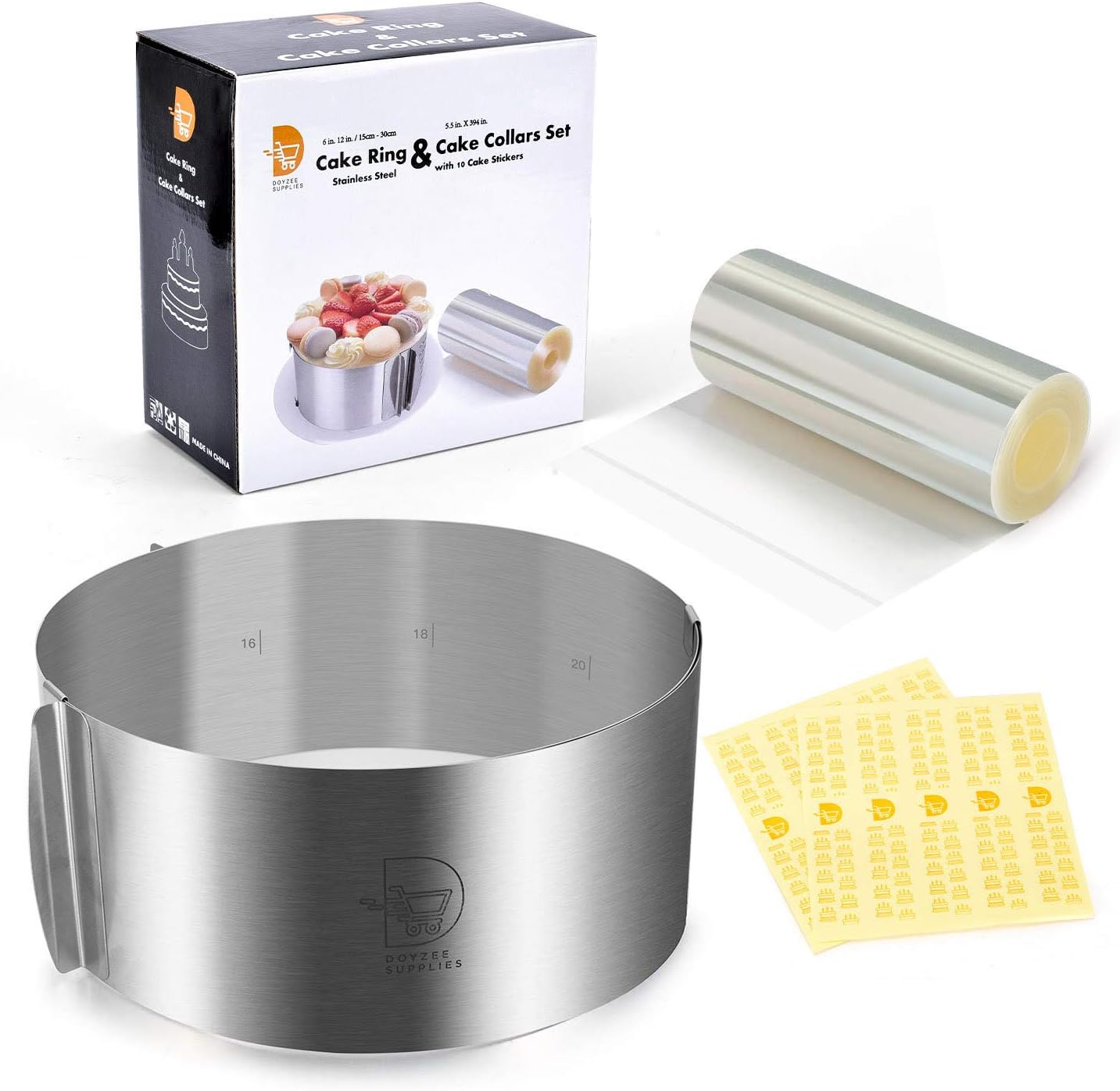Amazon.com: Cake Mold and Acetate Sheets for Baking, 6 to12 Inches ...