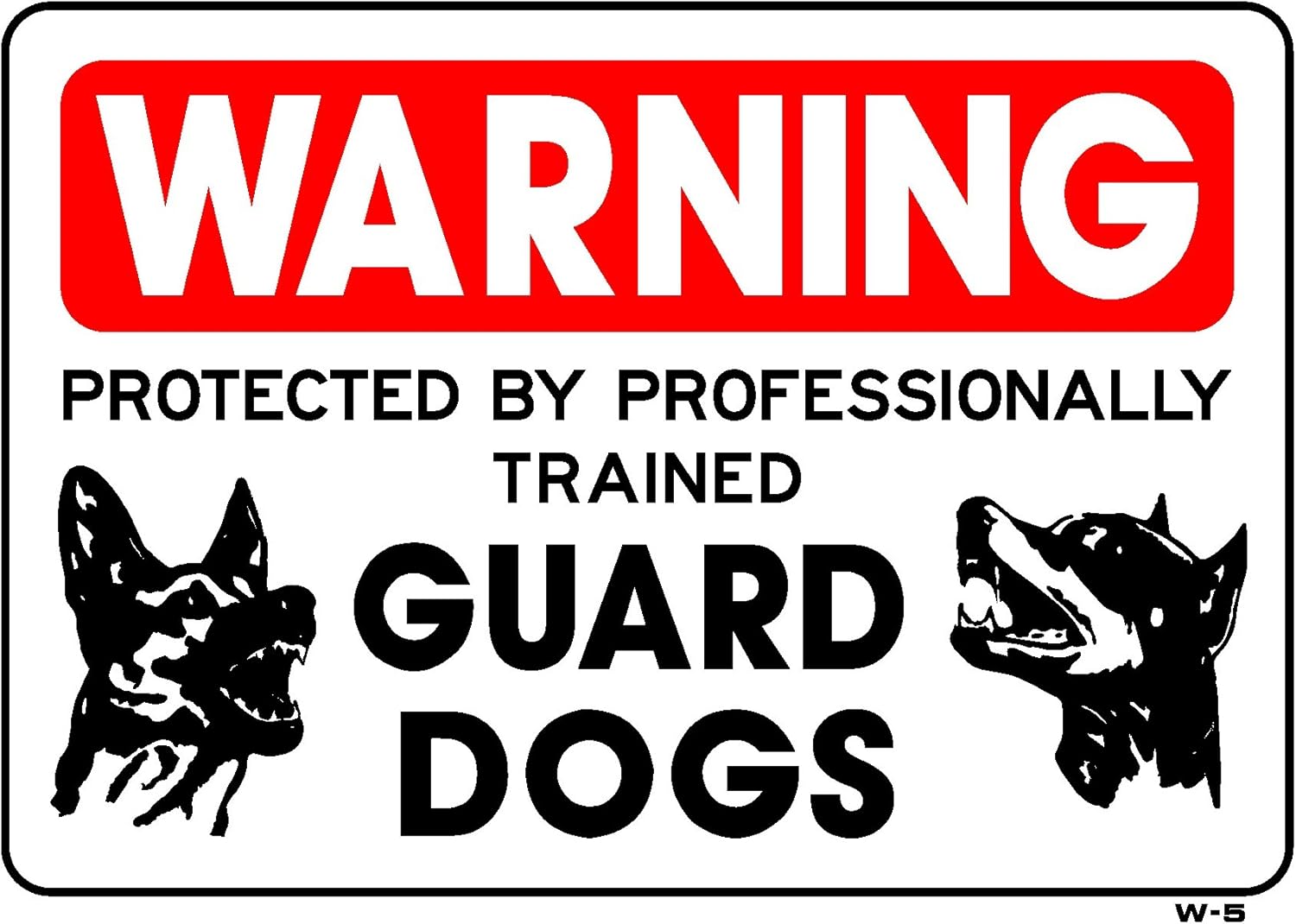 Amazon.com: WARNING PROTECTED BY PROFESSIONALLY TRAINED GUARD DOGS ...