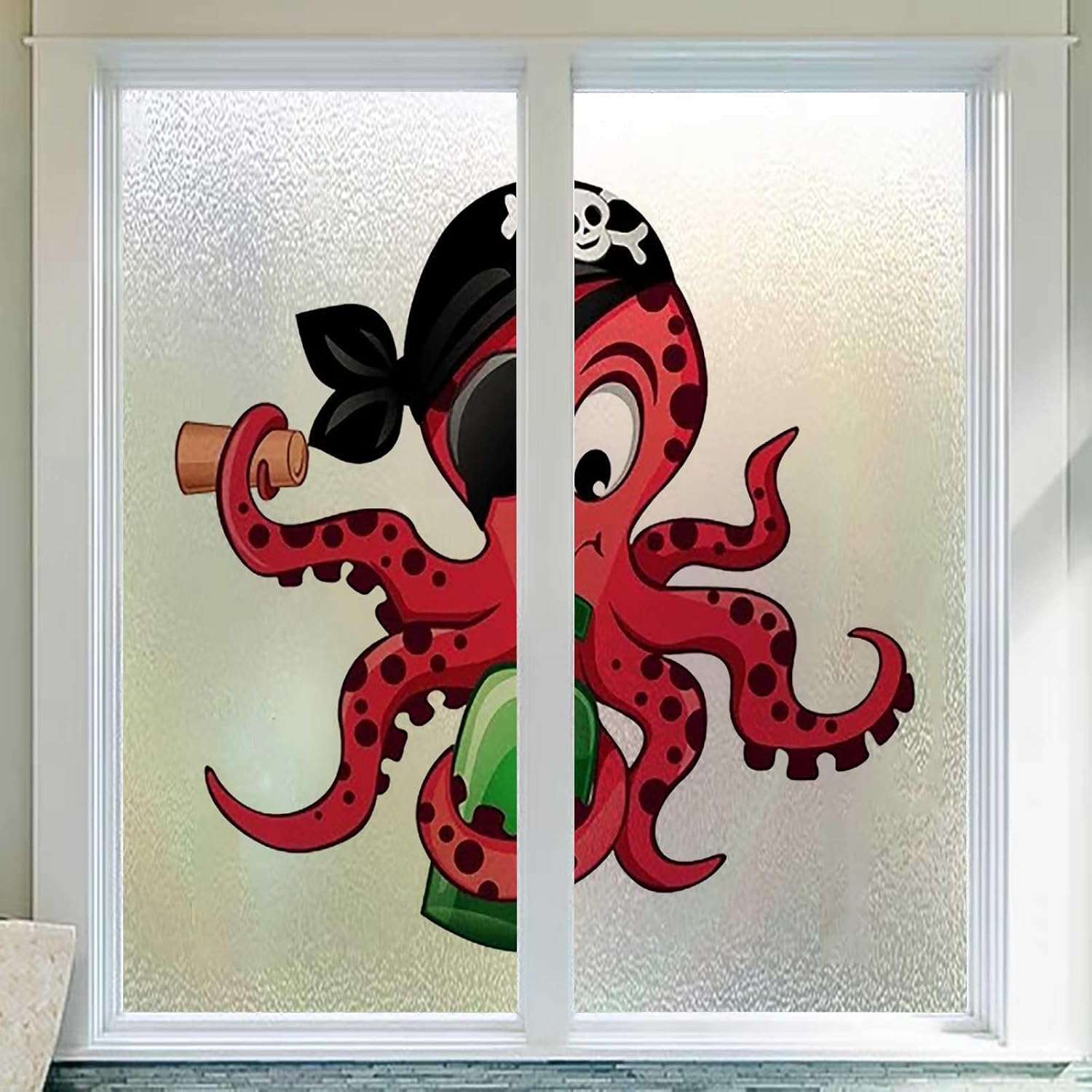 Amazon.com: Octopus Window Film for Glass Doors Brown Vinyl 3D Window ...