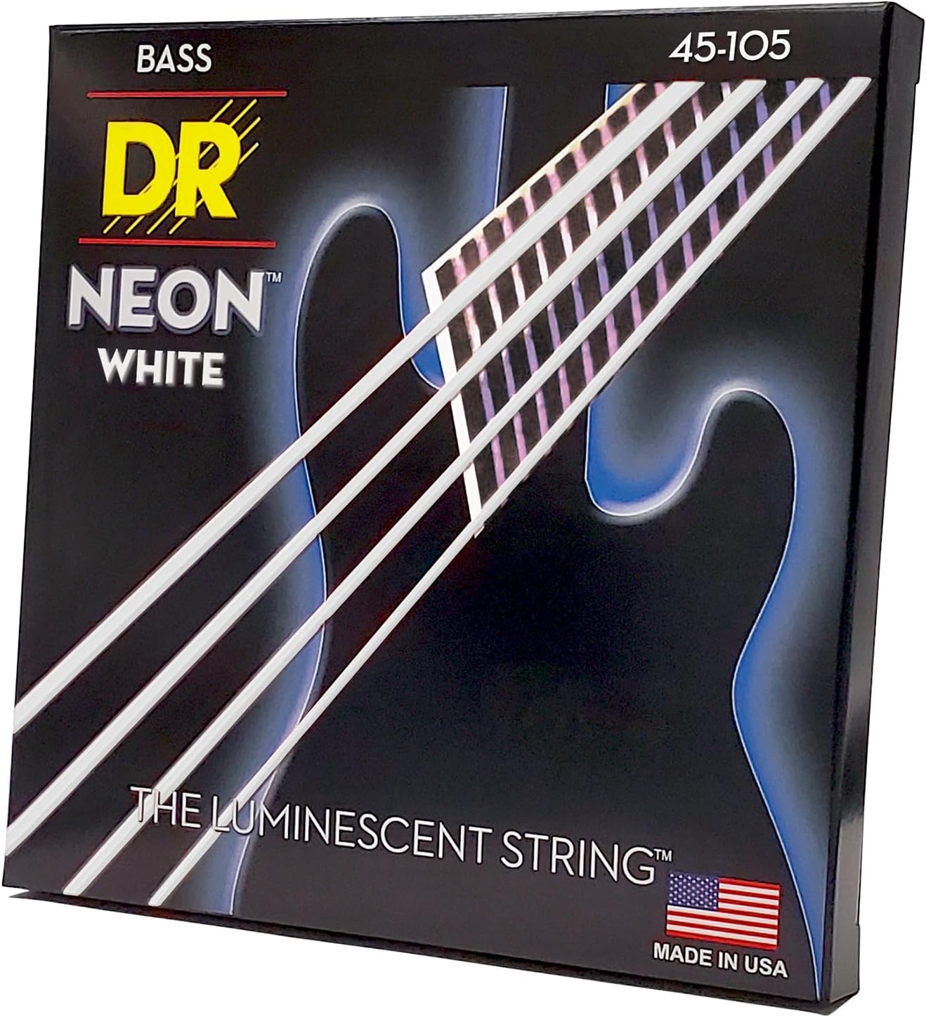 DR Strings HI-DEF NEON™ - MULTI-colour coloured Bass Strings: Medium 45 ...