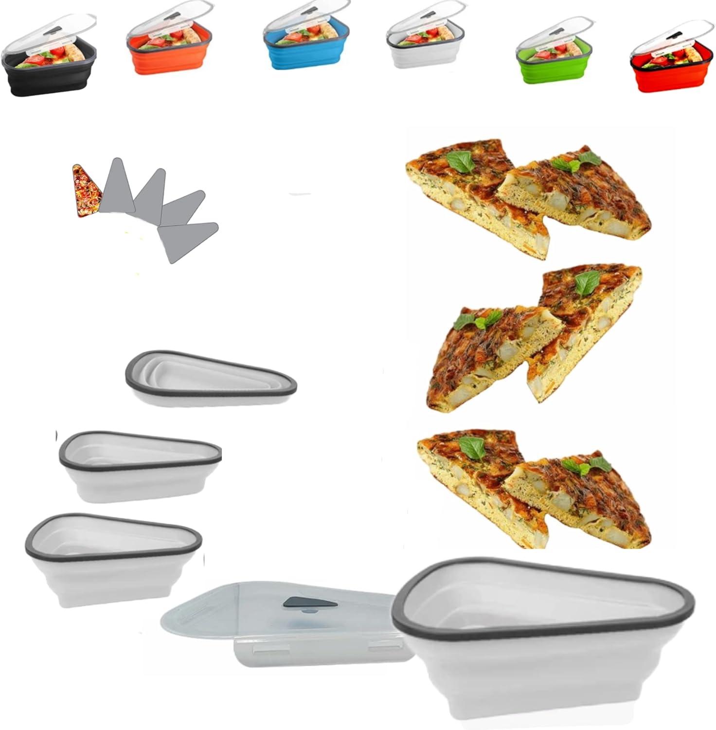 Pizza Storage Container Collapsible, Pizza Pack Container Expandable ...