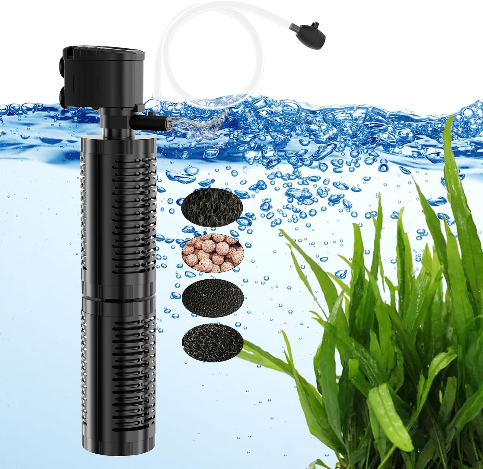 Amazon.com : 20 Gallon Fish Tank Filter up to 100 Gallons | Quiet Fish ...