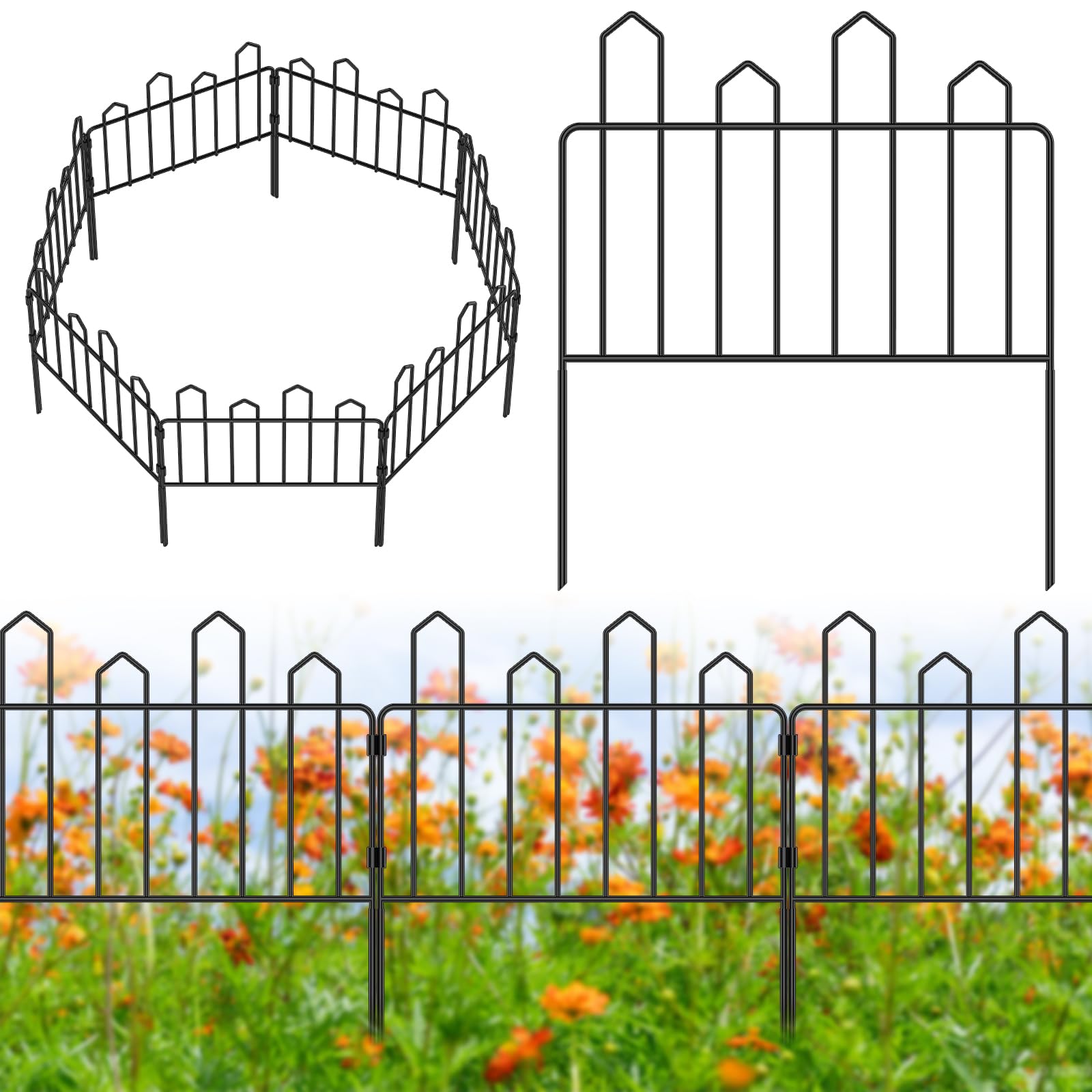 Snapklik.com : Garden Decorative Fence For Yard Flower Bed Small Garden ...
