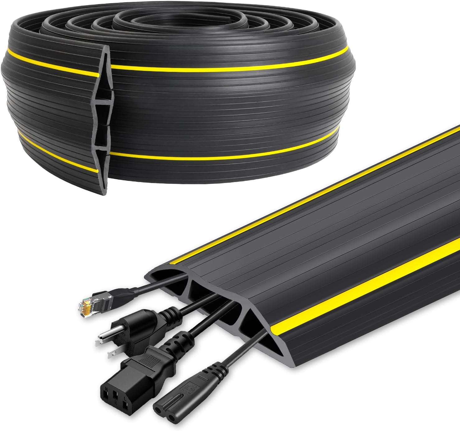 Amazon.com: 20 Ft Heavy Duty Floor Cord Cover Cable Protector, 3 ...