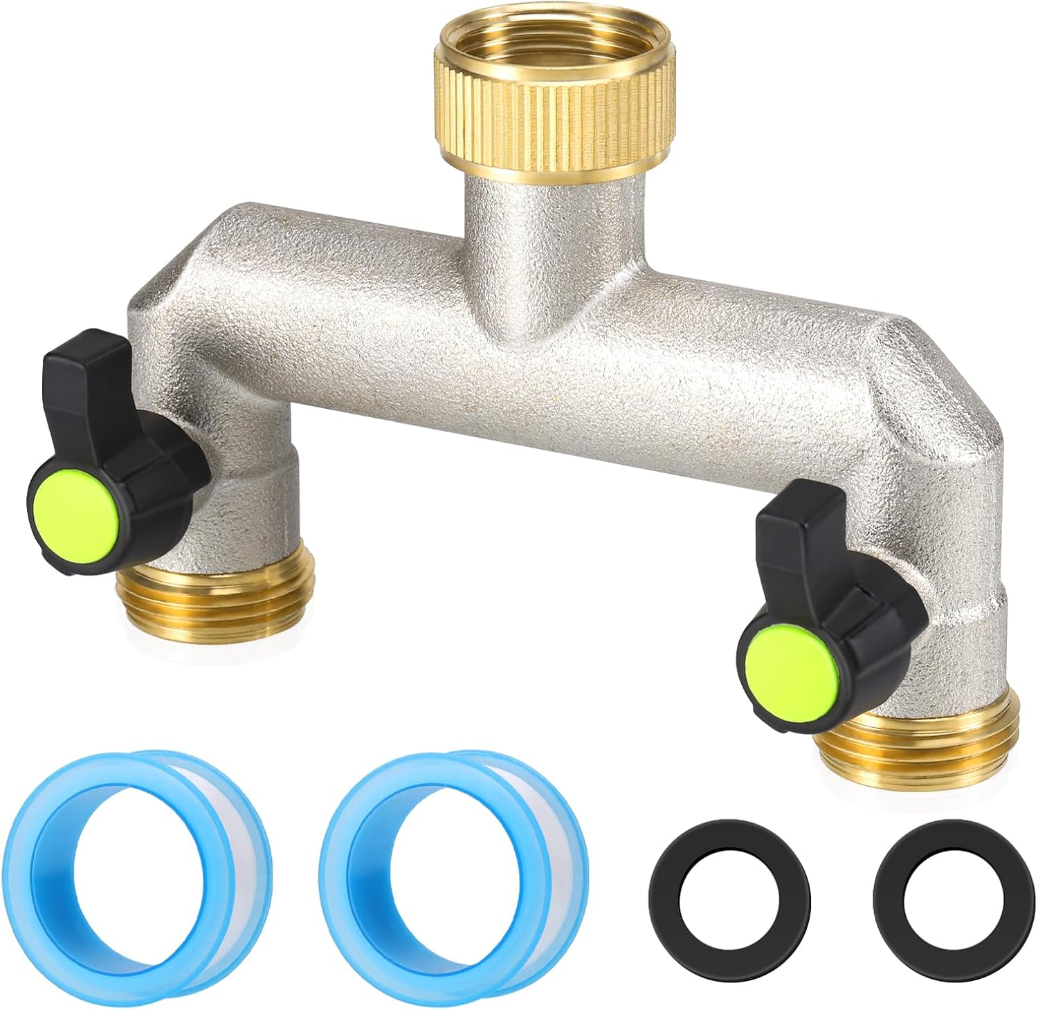 Amazon.com: Brass Garden Hose Splitter - Water Hose Splitter 2 Way ...