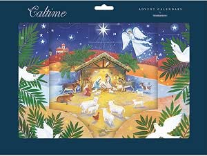Traditional Freestanding Advent Calendar Religious Christmas Countdown ...