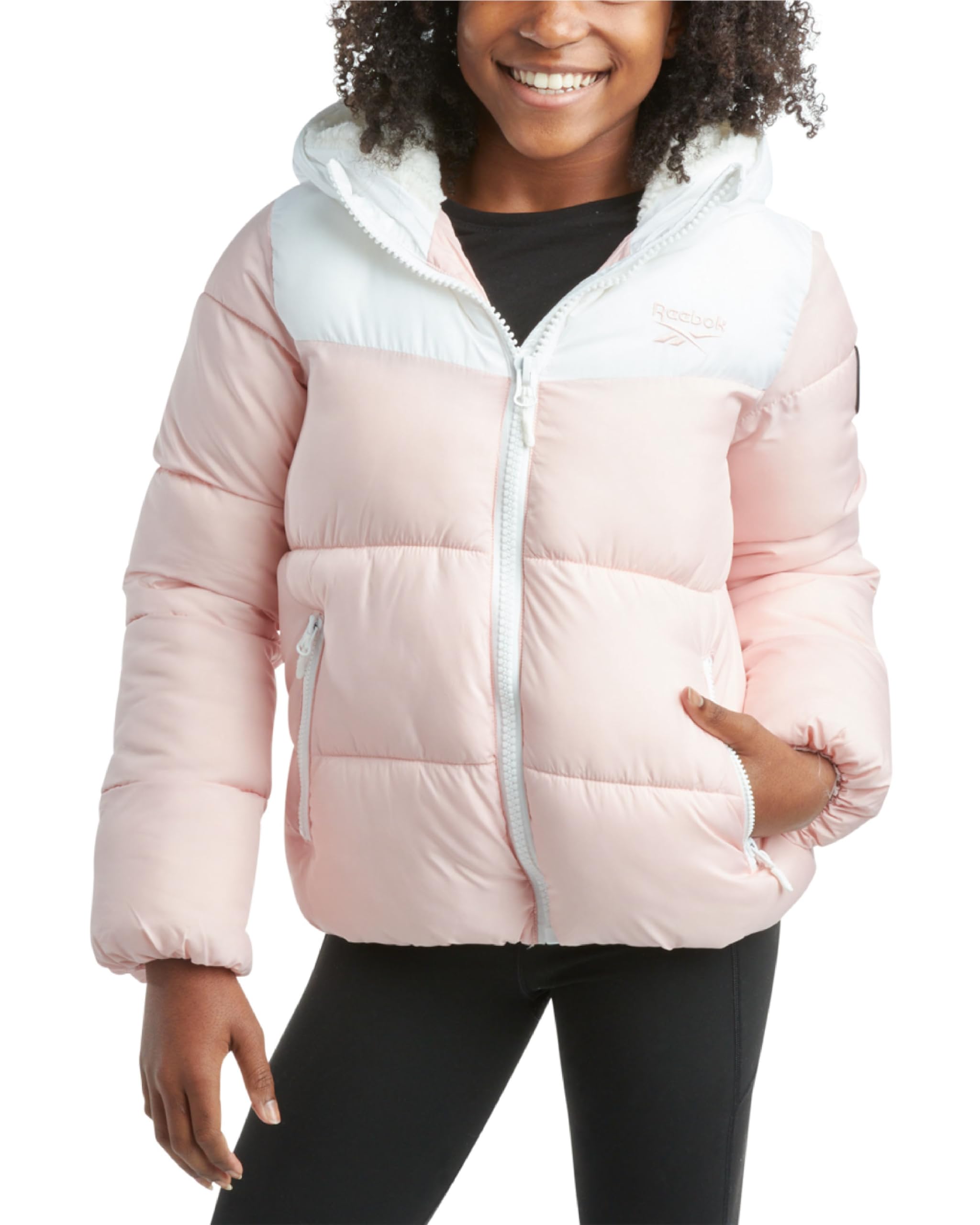 Snapklik.com : Reebok Girls Winter Jacket - Heavyweight Fleece Jacket ...