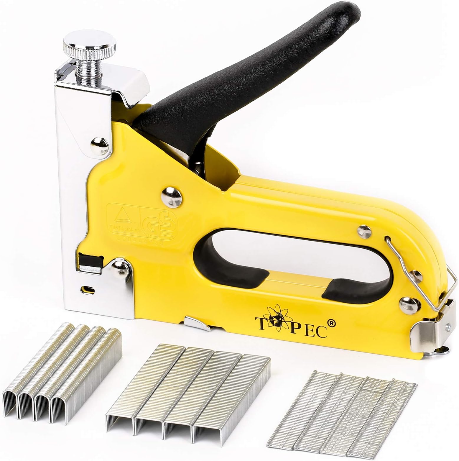 Upholstery Staple Gun Heavy Duty, TOPEC 3-in-1 Stapler Gun with 600 ...