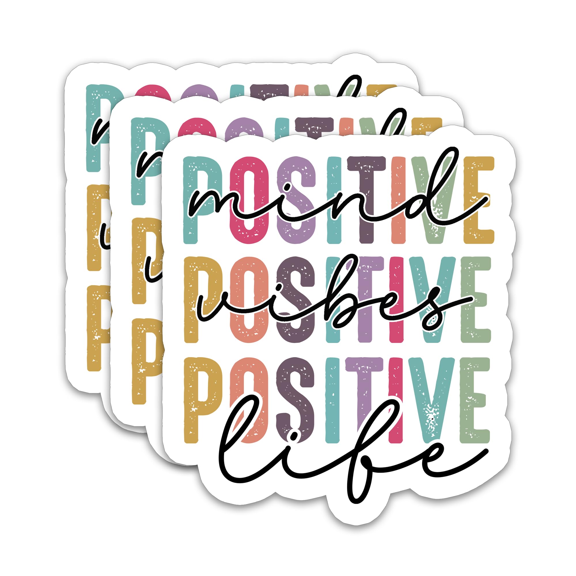 Amazon.com: (3Pcs) Positive Mind Positive Vibes Positive Life Sticker ...