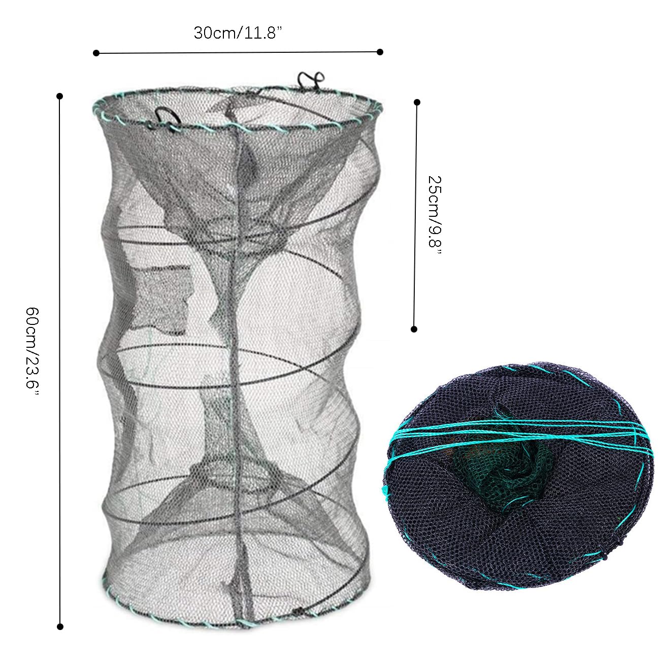 Foldable Bait Trap 7-Piece Fishing Trap Set - Minnow Crab Crawfish ...