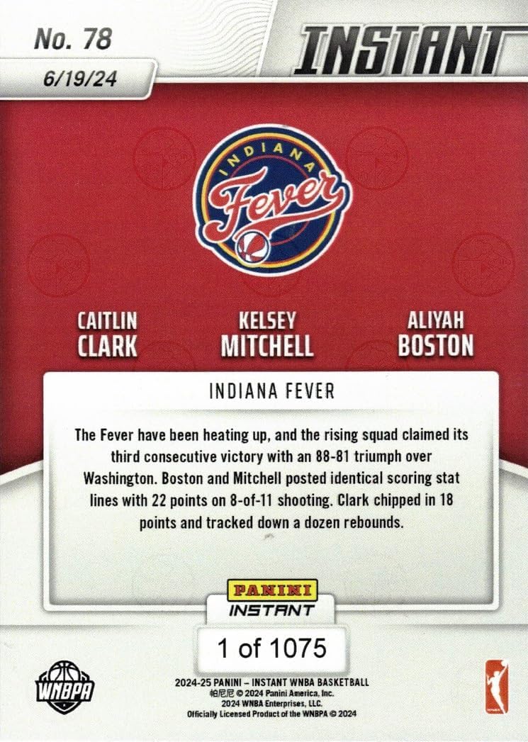 2024-25 Panini Instant WNBA - Caitlin Clark #28 Caitlin Clark Cards ...