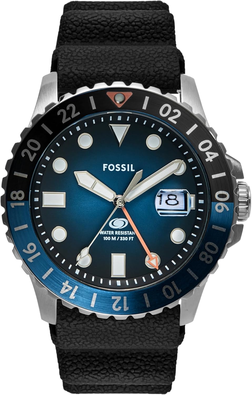 Amazon.co.jp: Fossil メンズ FOSSIL BLUE GMT ステンレススチールウォッチ、FS6049 : ファッション