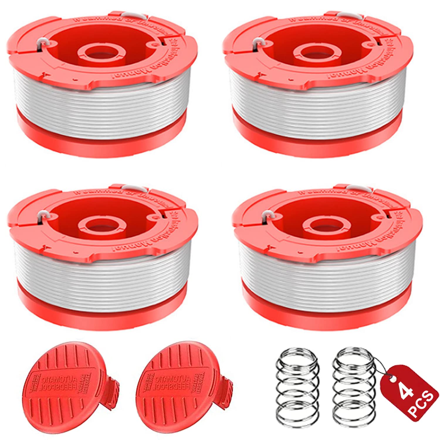 Amazon.com: 4Pcs Spool +2pcs Spool Cover for Craftsman String Trimmer ...