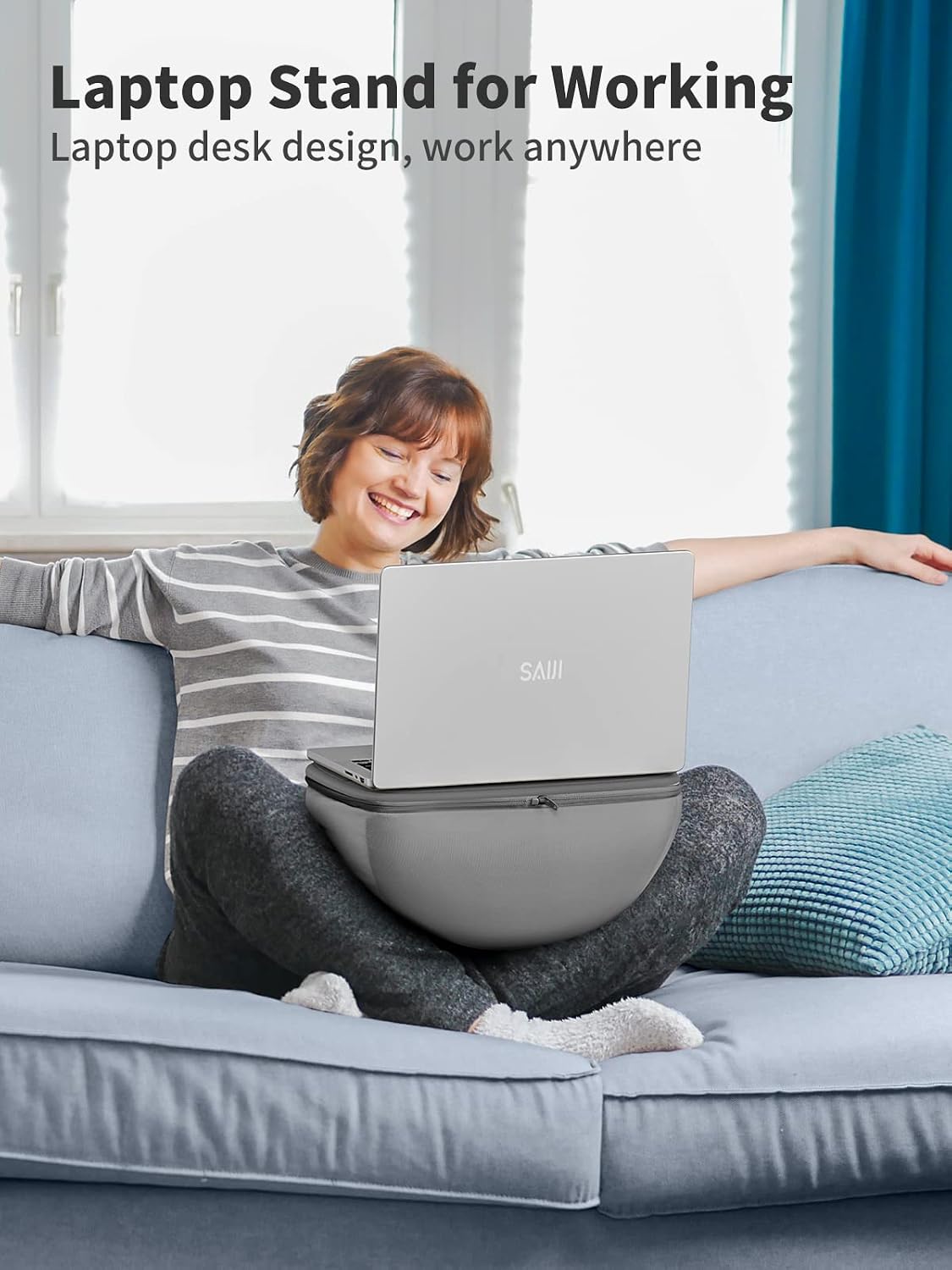 Buy Laptop Tablet Stand with Pillow + Laptop Bed Tray Table Online at ...
