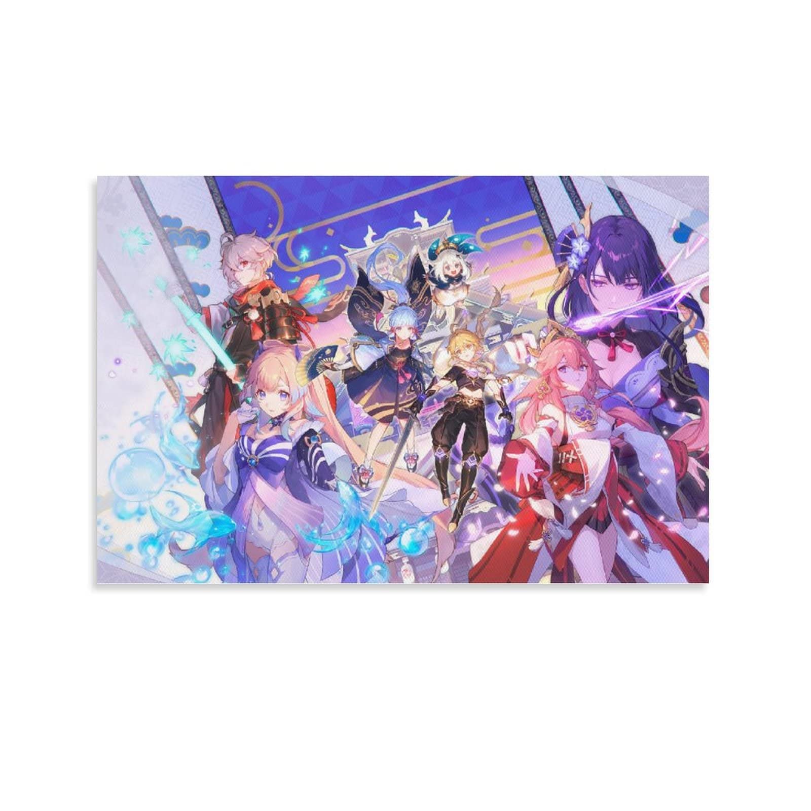 Game Genshin Impact Ayaka Raiden Shogun Baal Poster Modern Office ...