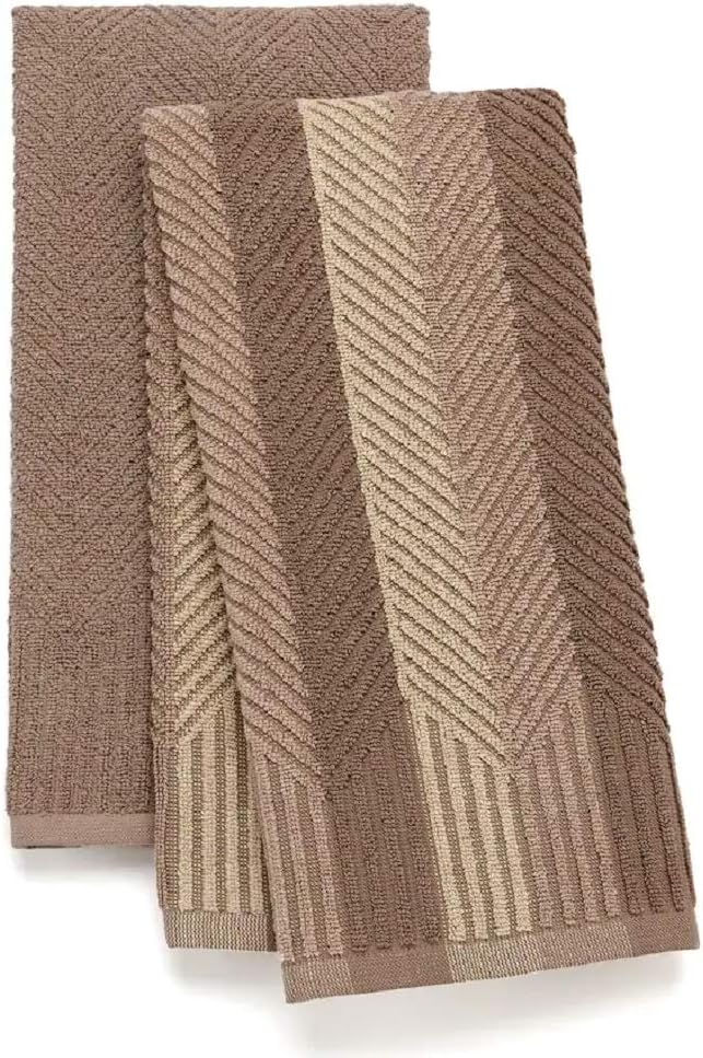 Amazon.com: Food Network 2-pk. Sculpted Kitchen Towels (Khaki) : Home ...