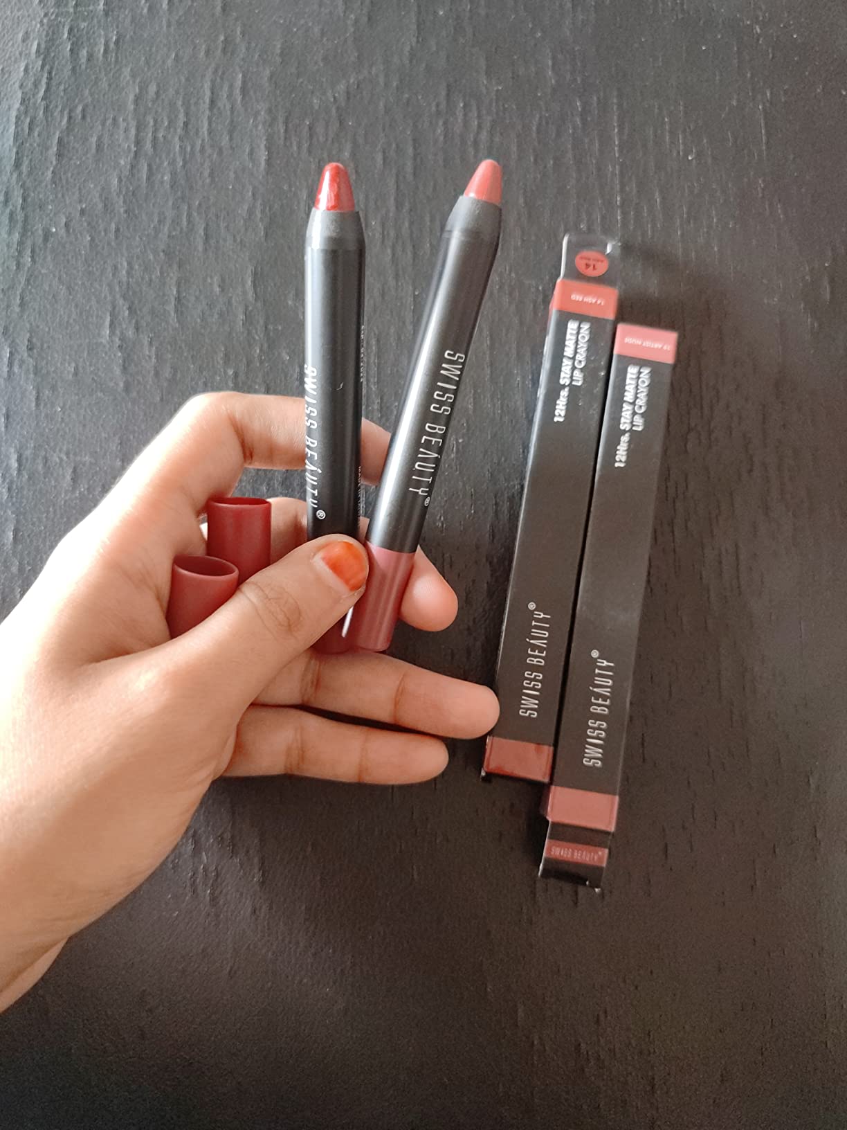 Buy Swiss Beauty 12 Hrs. Stay Matte Lip Crayon, Artist Nude, 3g - Long ...
