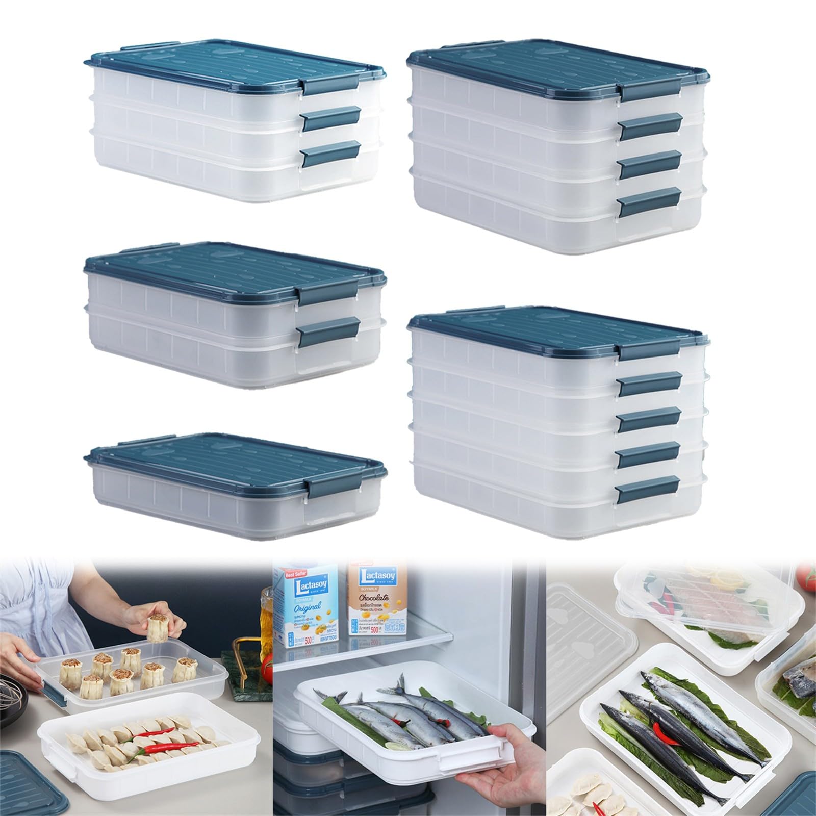 Amazon.com: Cold Food Boxes for Fridge, Deli Meat Container for Fridge ...