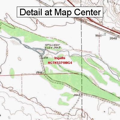 Amazon.com: USGS Topographic Quadrangle Map - Ingalls, Kansas (Folded ...
