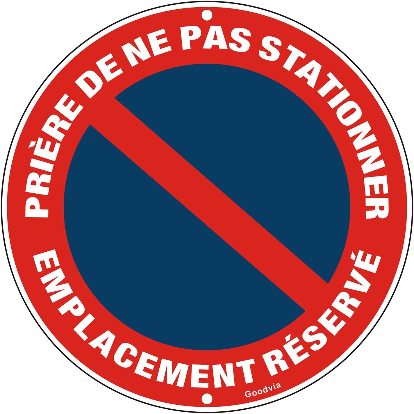 Panneau Prière de ne pas stationner emplacement réservé - Rigide Ø300mm ...