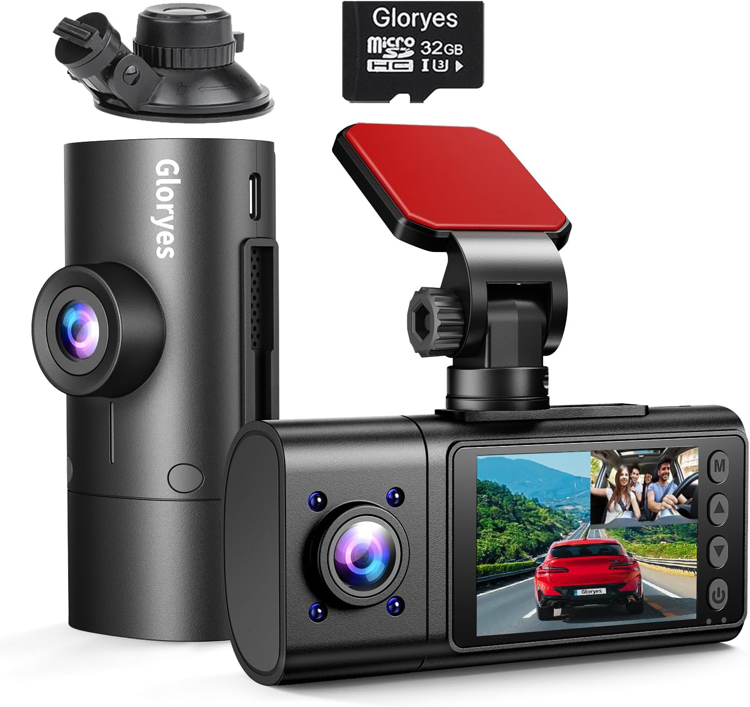 Amazon.com: 1080P Front and Inside Car Camera,2.5K Super Night Vision ...