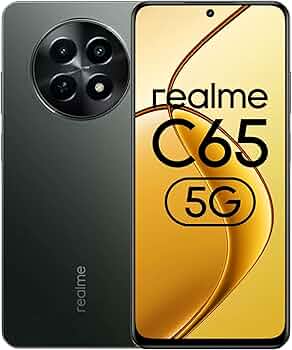 realme C65 5G (Glowing Black, 6GB RAM, 128GB Storage)| Expandable Upto 2TB | Upto 12GB Dynamic ...