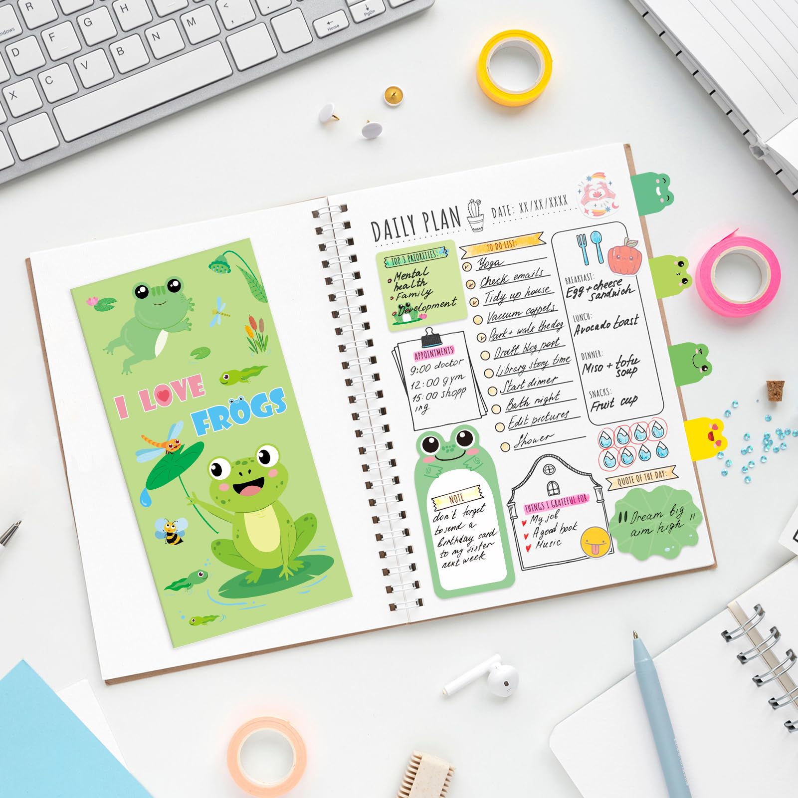 Snapklik.com : Yoklili Frogs Sticky Notes Set - Cute Cartoon Animal ...