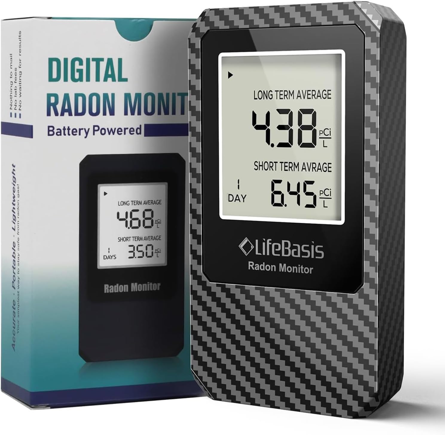 Radon Detector, Radon Test for Home with Long and Short Term Radon ...