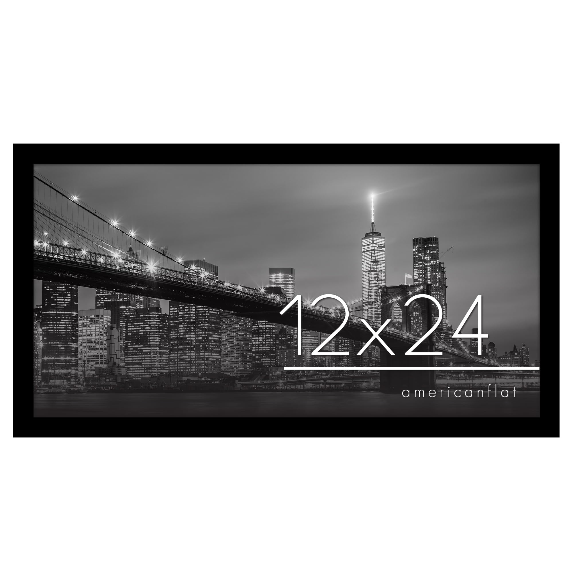 Amazon.com - Americanflat 12x24 Picture Frame in Black - Photo Frame ...