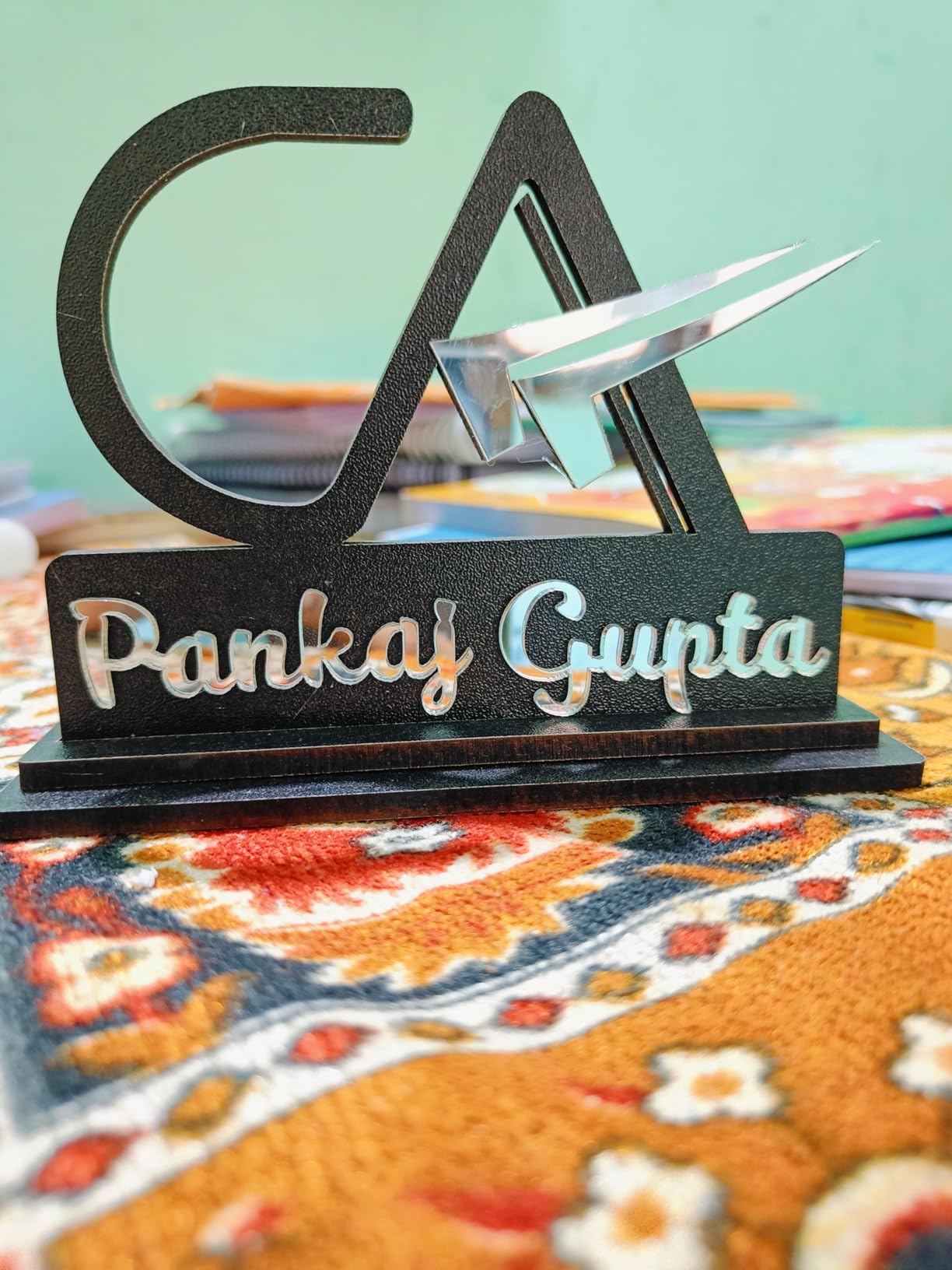 Chartered Accountant CA Office Desk Name Plate with Stand : Amazon.in ...