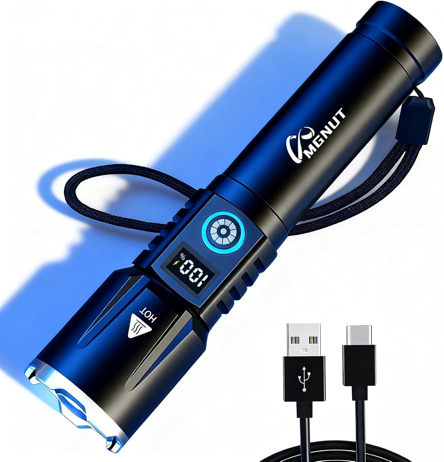 MGNUT [Upgraded Light Source] LED Flashlight Rechargeable, [Super N53 ...