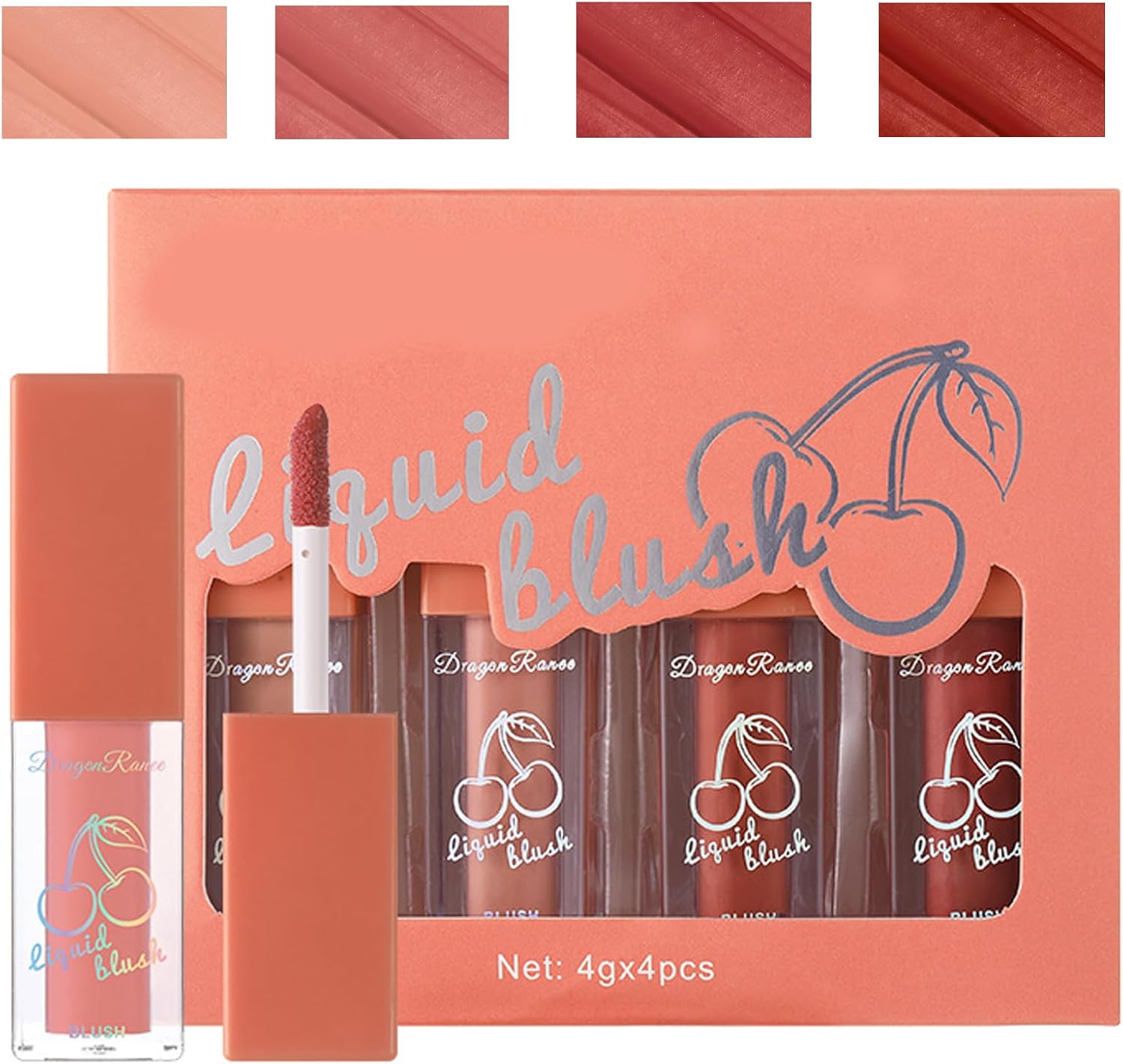 4PCS Liquid Blusher Set,Cream Blusher Gift,Liquid Blushers For Cheeks ...