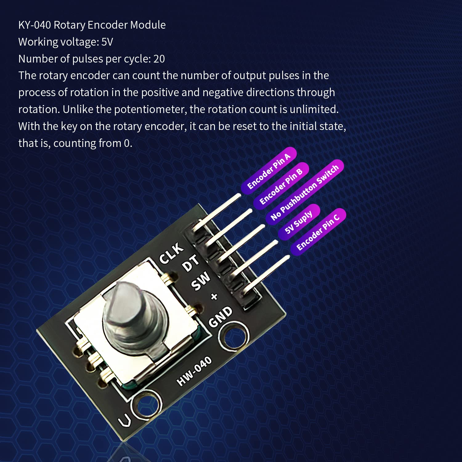Lame Encoder 360 Degrees Rotary Encoder Module Rotary Potentiometer ...