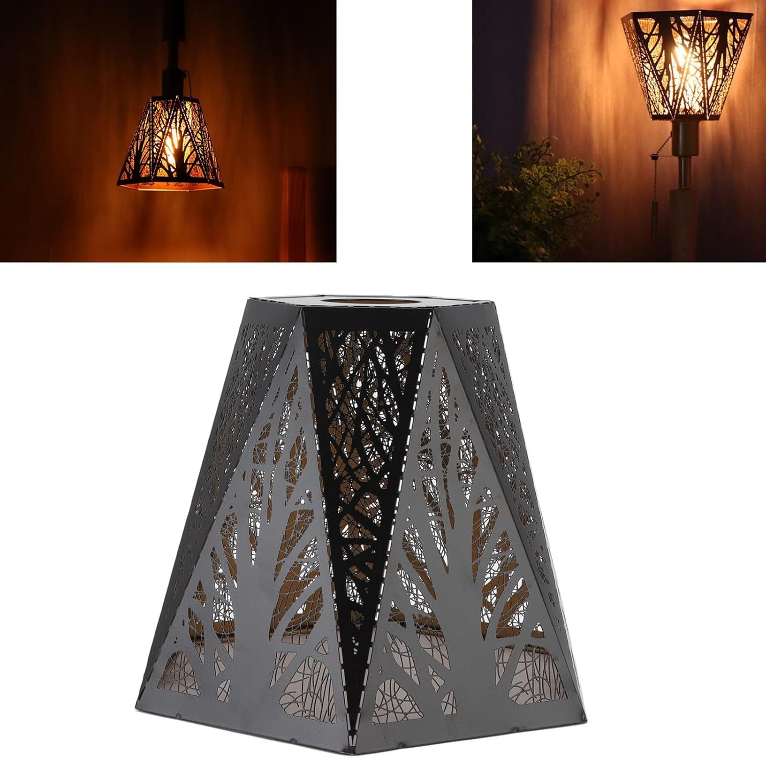 Lamp Shades, Metal Lamp Shade, E27 E26 Desk Lamp Wrought Iron Lampshade ...