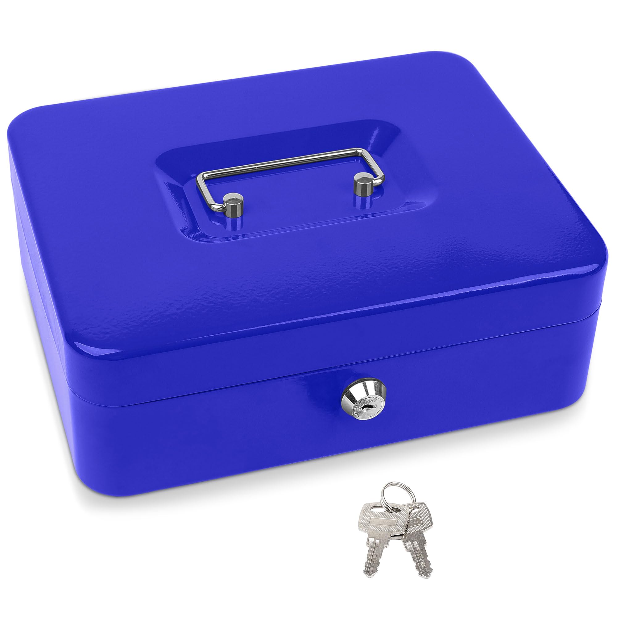 Amazon.com: POLSPAG Cash Box with Key Lock Metal Money Box with Money ...