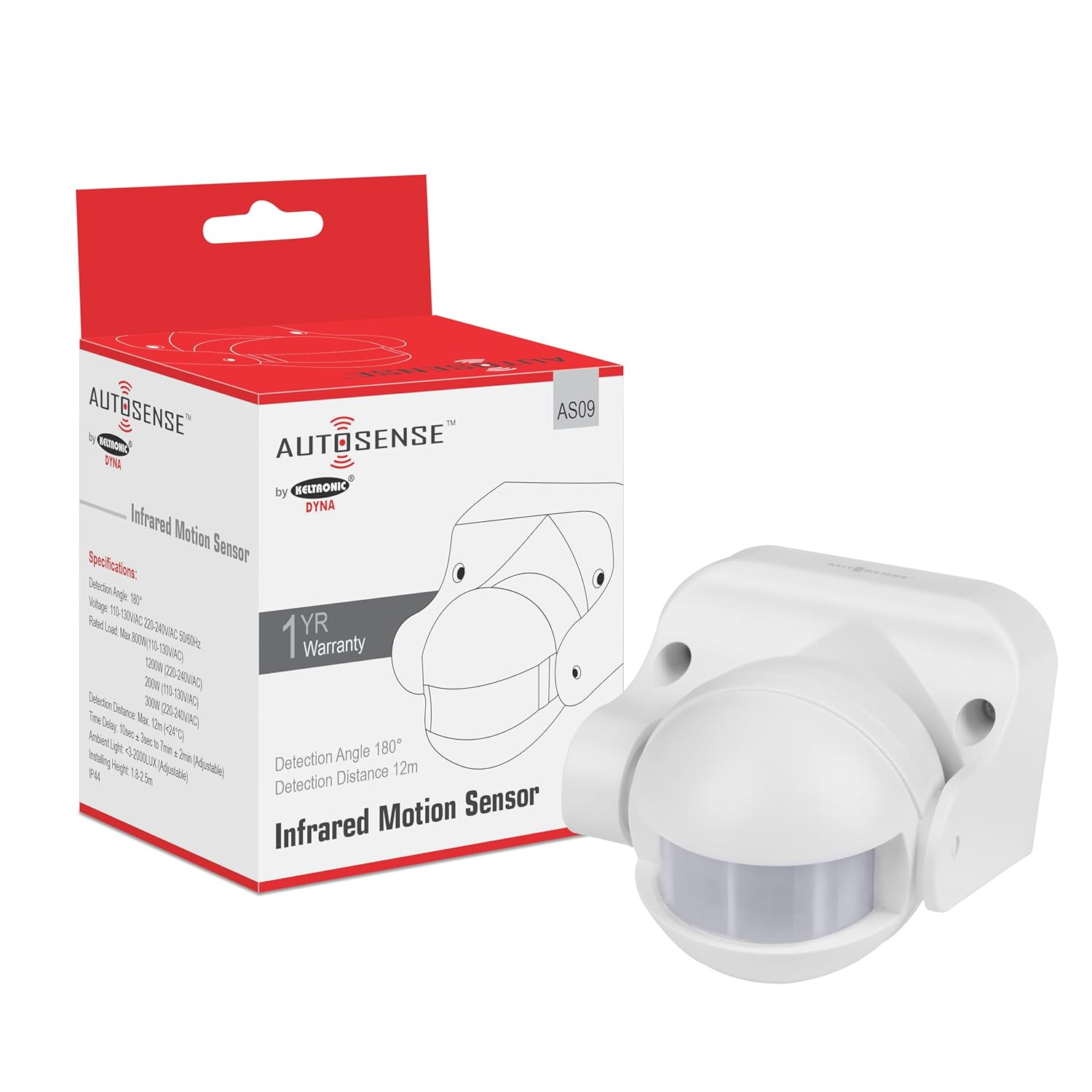 AUTOSENSE (AS09): PIR Sensor Motion Sensor | Auto Day/Night On & Off ...