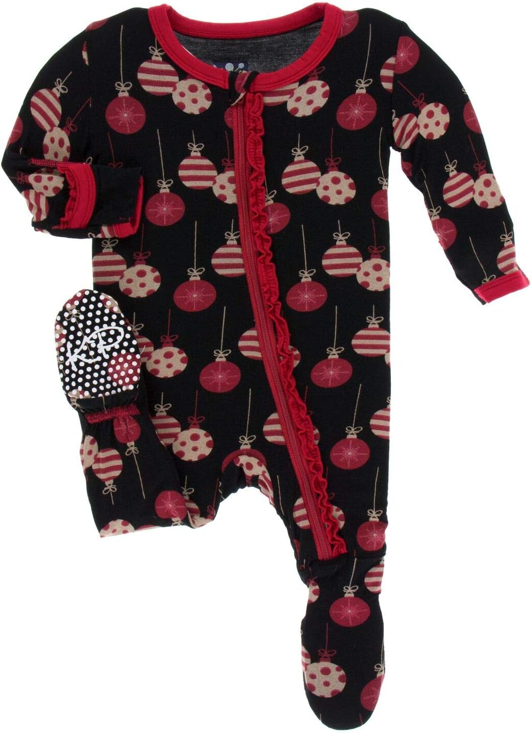 Amazon.com: KicKee Pants Solid Muffin Ruffle Footie with Zipper ...