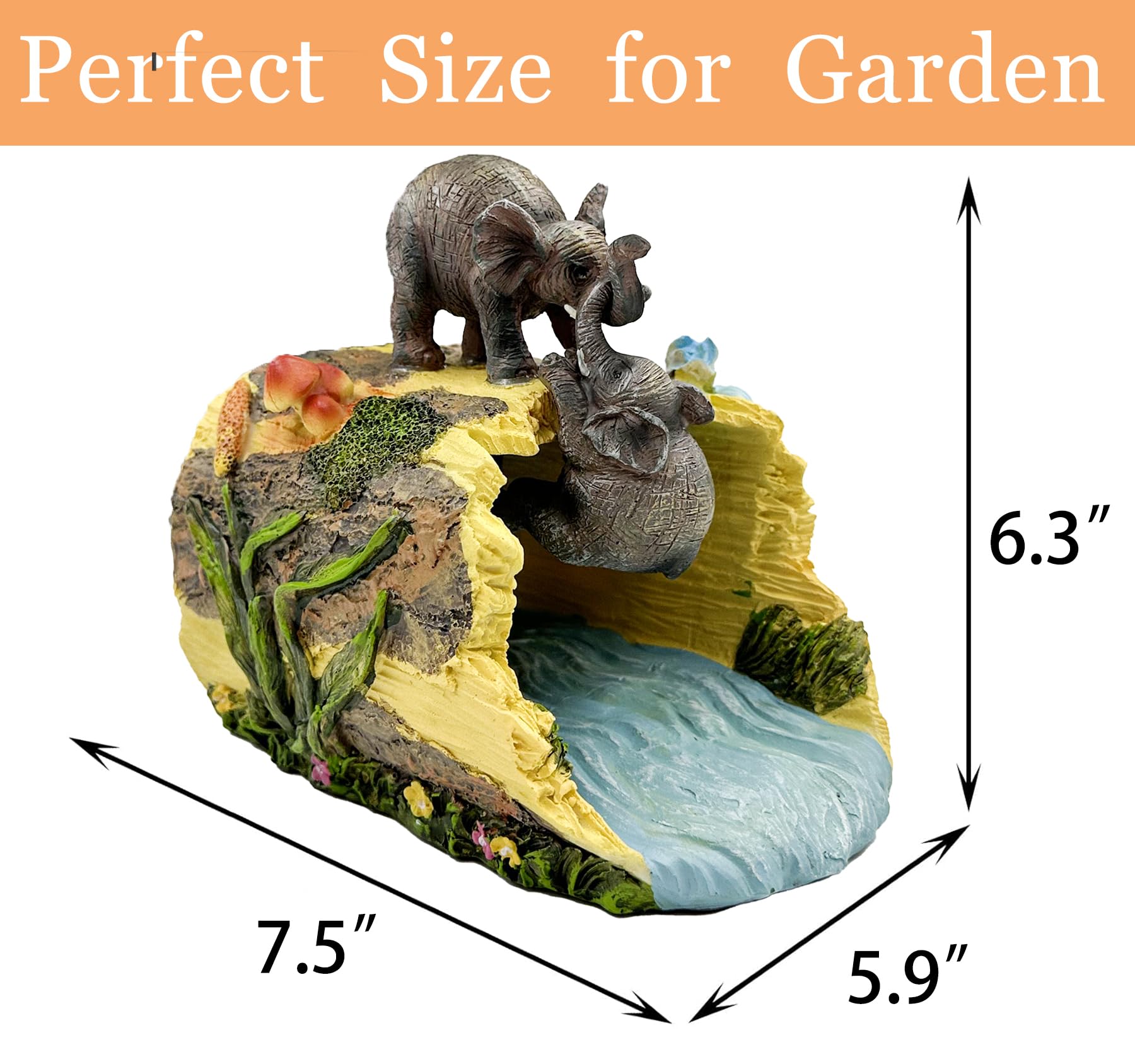 Snapklik.com : Elephant Gutter Diverter Rain, Garden Animal Statue ...
