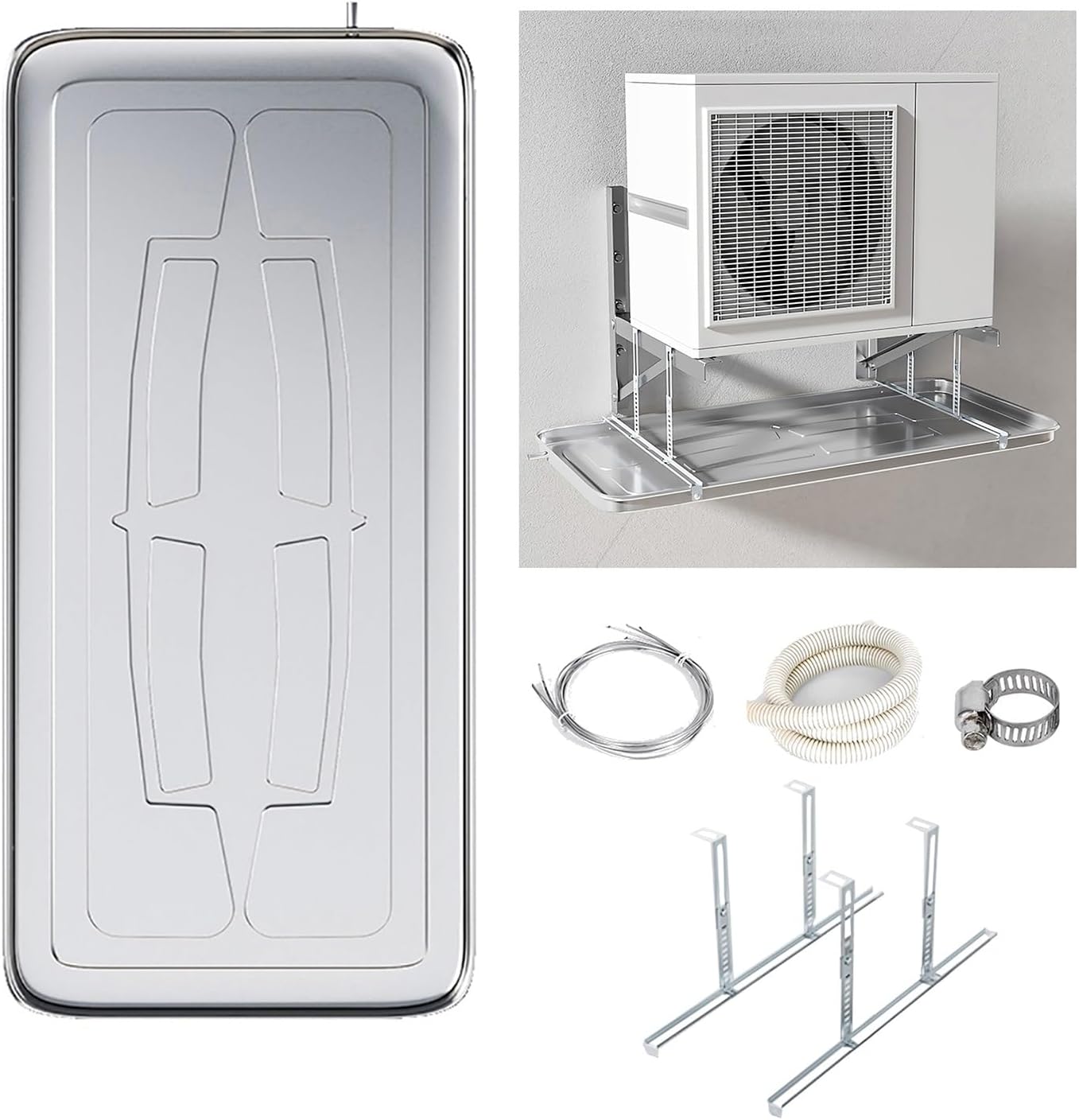 Amazon.com: PQXQZ Stainless Steel Condensate Drain Pan, Air Conditioner ...