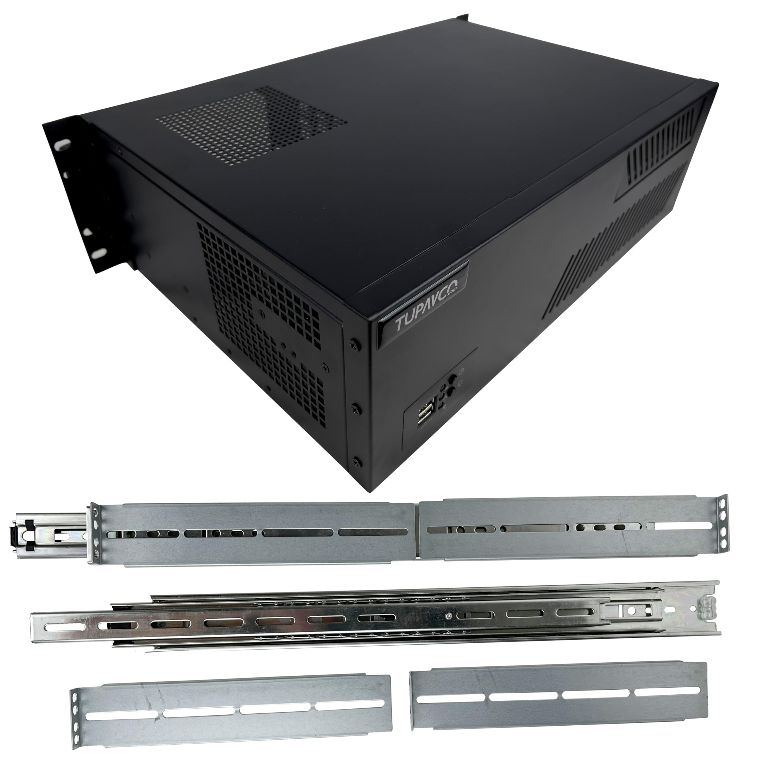 Amazon.com: 3U Server Chassis w/Rackmount Sliding Rails - Compact 12 ...