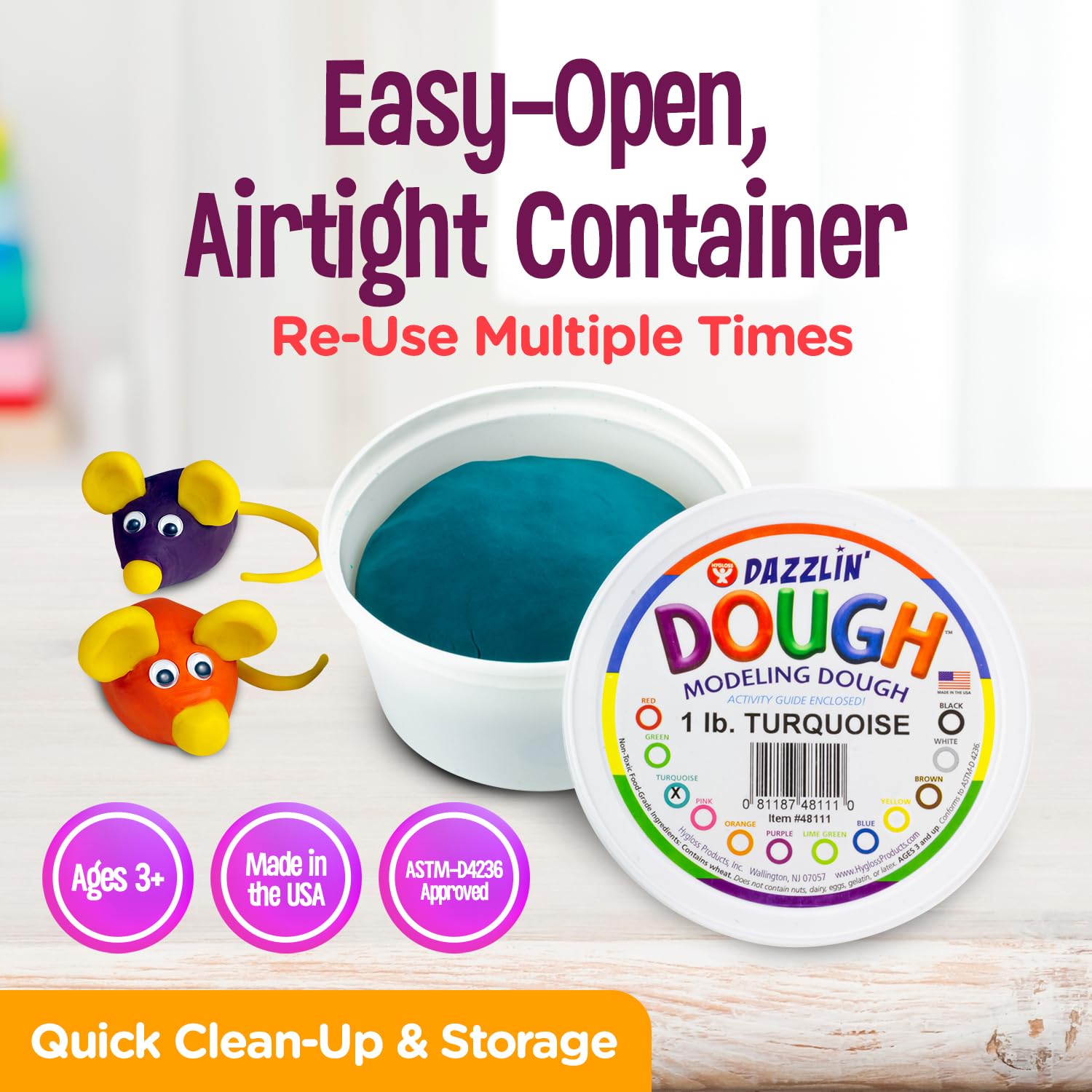 Snapklik.com : Play Modeling Dough - Turquoise Dough Unscented - Safe ...