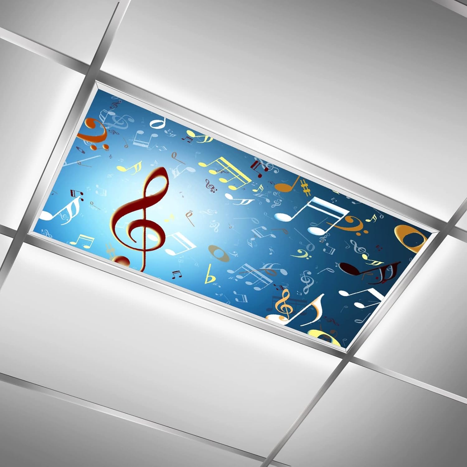 KIOPLYET Music Note Lights Fluorescent Light Covers for Office ...