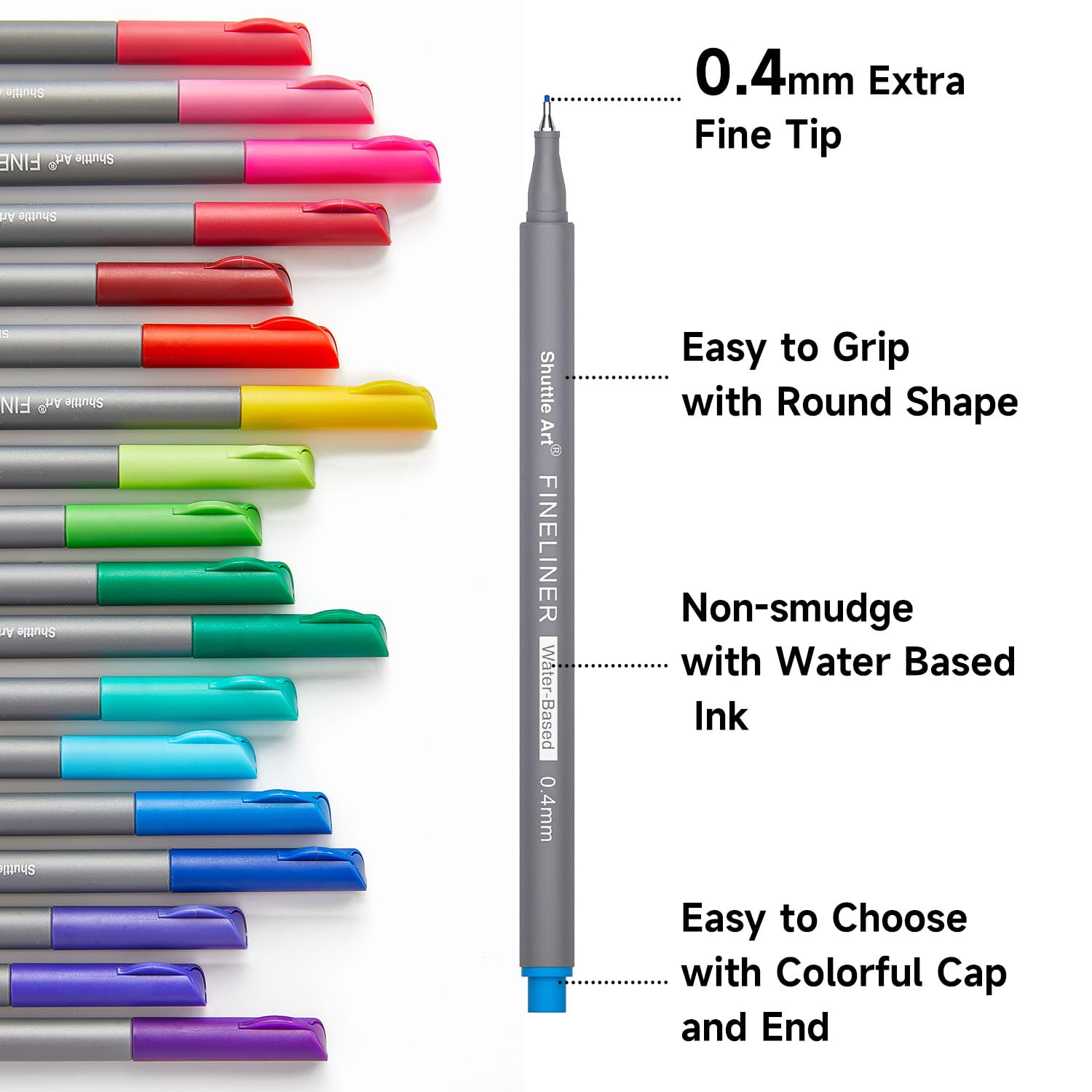 Snapklik.com : Fineliner Pens, 100 Colors 0.38mm Fineliner Color Pen ...