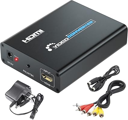 HDMI to S-Video Converter, SUNNATCH HDMI to Svideo RCA Converter, HDMI to Composite AV CVBS ...