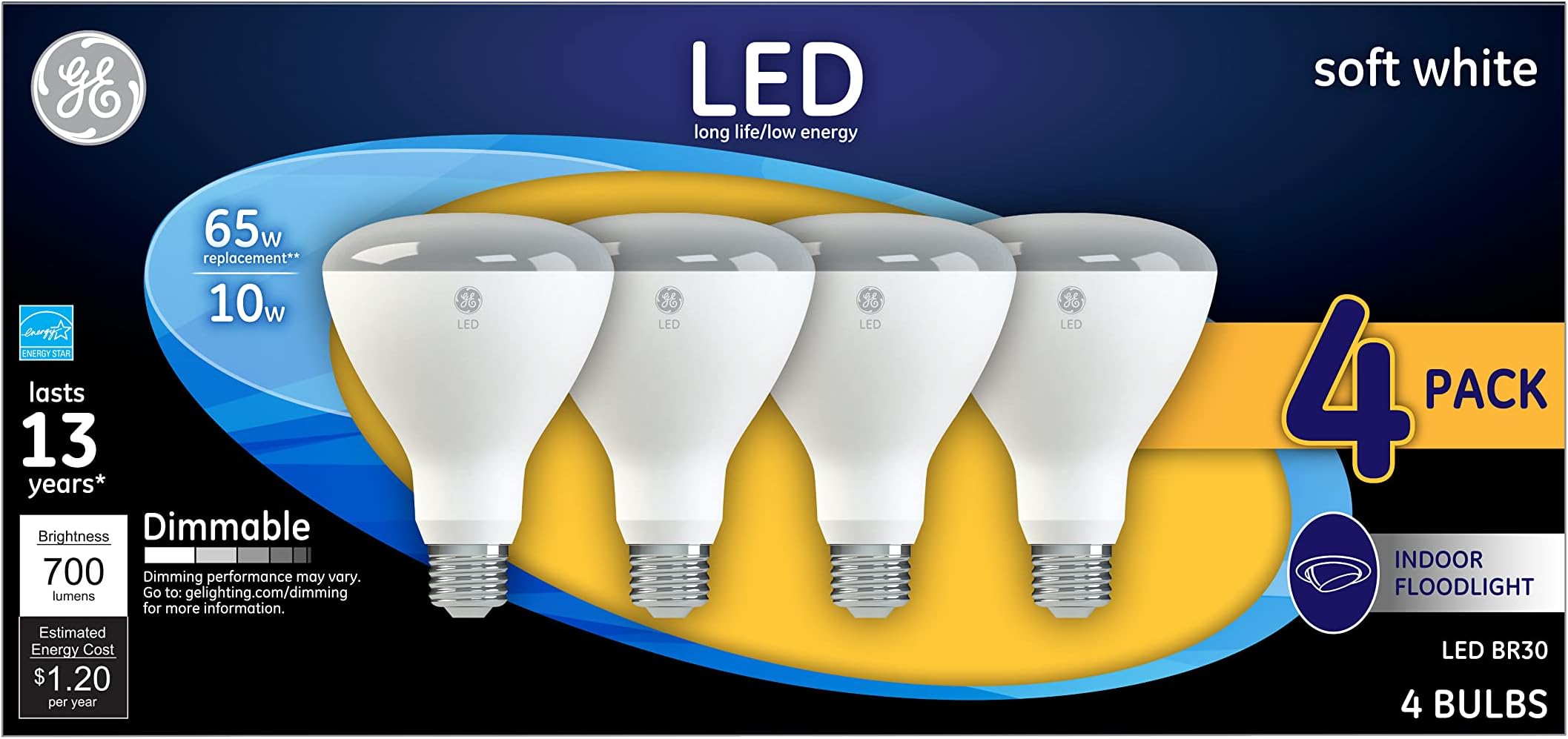 Amazon.com: GE Lighting LED Indoor Floodlight Bulbs, 10 Watt (65 Watt ...